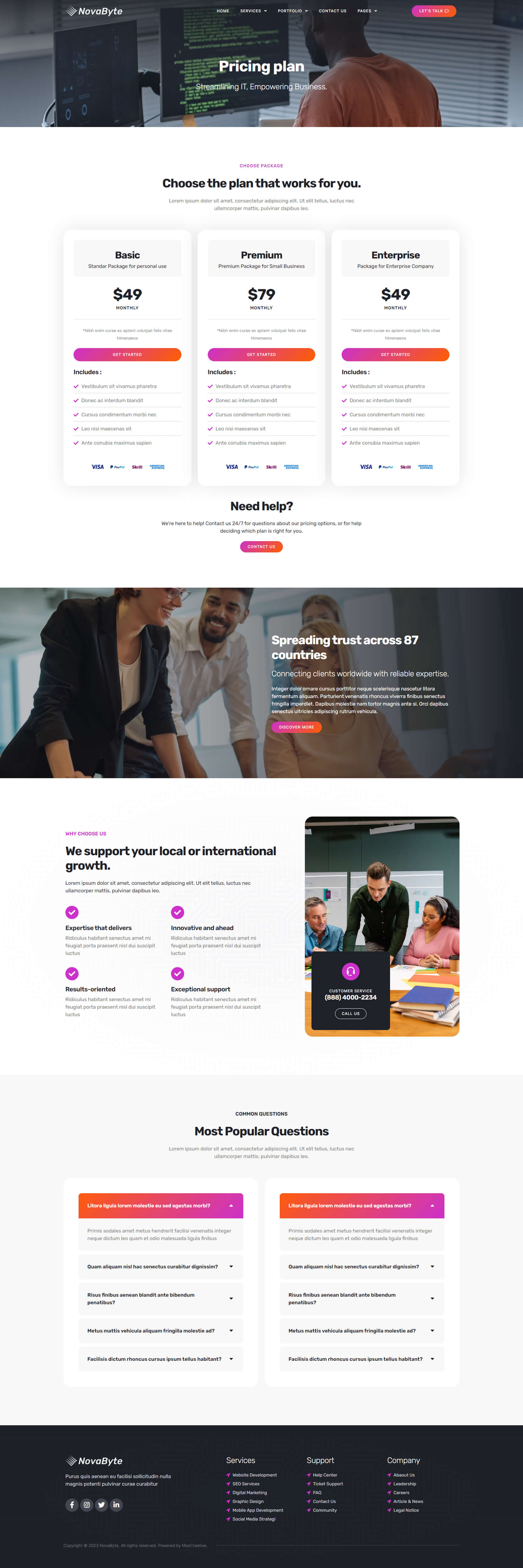 Novabyte - IT Solutions & Services Company Elementor Pro Template Kit by moxcreative